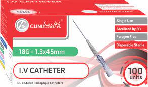 Incontinence Aids - IV Catheter 18G without port and wings (100's ...